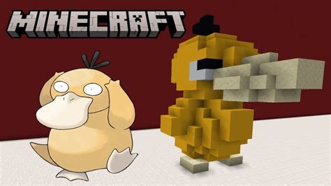 Minecraft How To Build Psyduck Pokemon Minecraft Decorations Pokemon