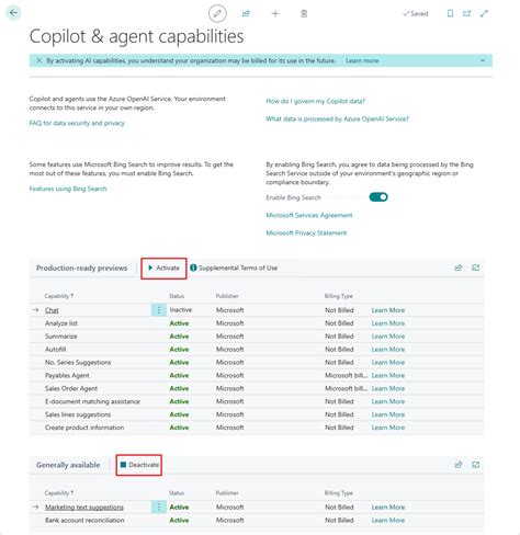 Configure Copilot And Agent Capabilities Business Central Microsoft