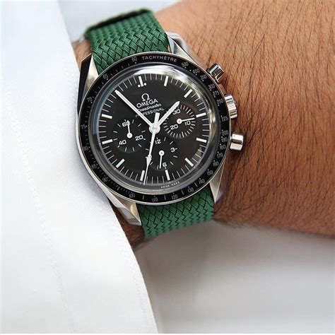 Omega Speedmaster On Green Nato Iain Claridge