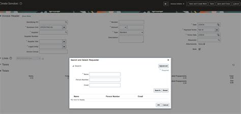 Add Additional Search Fields For Requester On Ap Invoice Header — Cloud Customer Connect