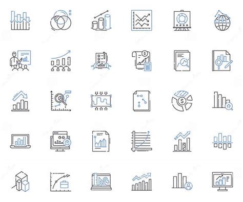 Numbers Digits Line Icons Collection Quantity Enumeration Mathematics Calculation Figures
