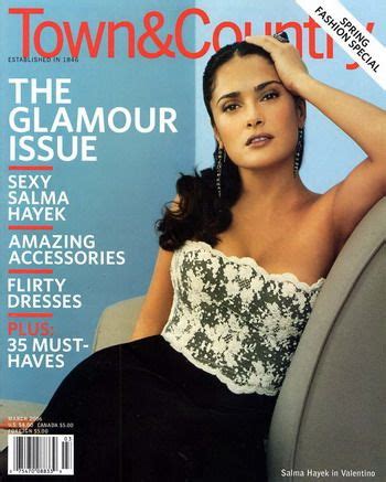 Salma Hayek Town And Country Magazine March 2006 Cover Photo United States