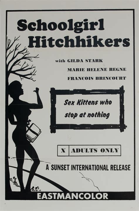 Schoolgirl Hitchhikers Original American X Rated Adult Movie Poster
