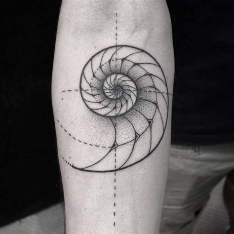 Golden Spiral Tattoo