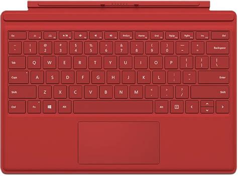 Amazon Com Microsoft Type Cover For Surface Pro Red Electronics