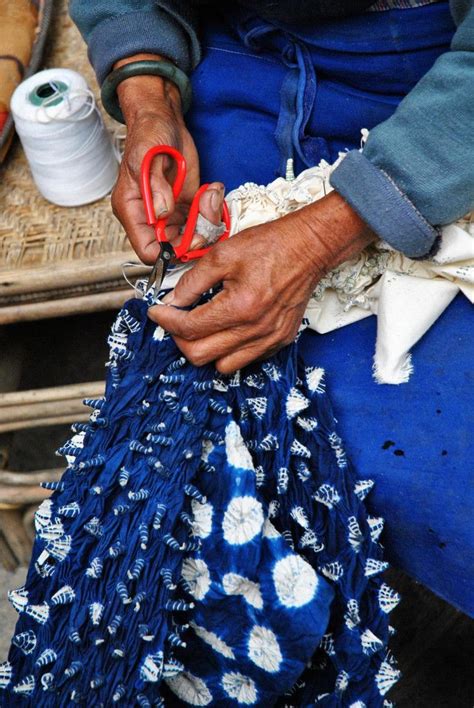 Bai Indigo Shibori Yunnan Province China Shibori Fabric Indigo