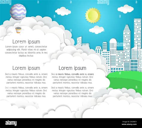 Vector Paper Cut Cityscape Background Stock Vector Image And Art Alamy