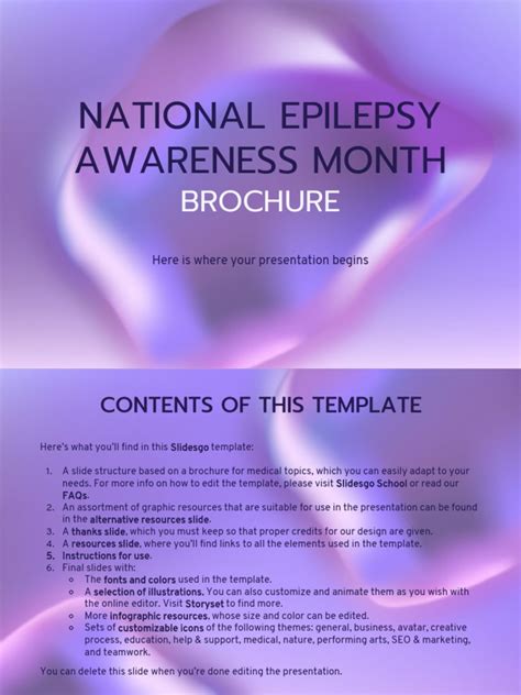 National Epilepsy Awareness Month Brochure By Slidesgo Pdf Planets