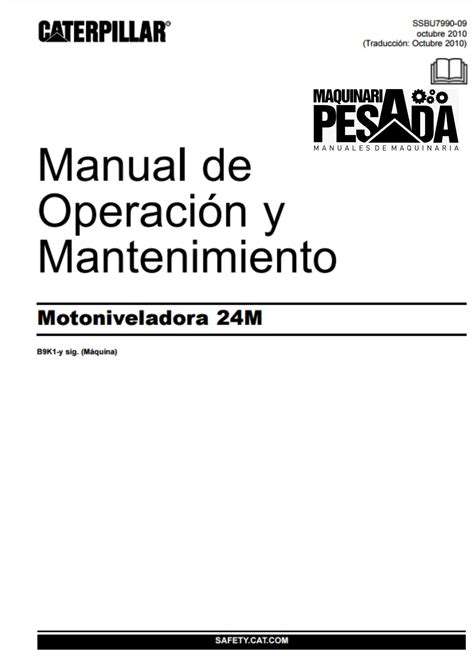 Manual De Operación Y Mantenimiento Motoniveladora 24m Softwares