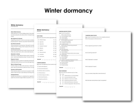 Winter Dormancy Made By Teachers