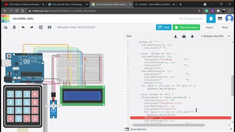 Arduino Uno Tinkercad You Pick This Time Keypad Servo Lcd Youtube