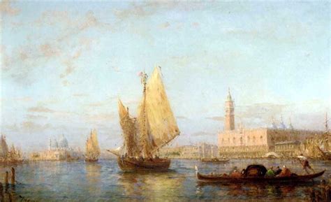 Bragozzi And Gondolas In The Bacino Of San Marco With The Palazzo Ducale Beyond Venice By Félix