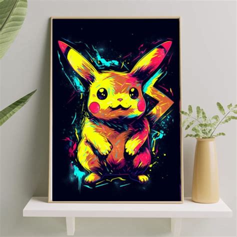 Pikachu A4 Print Etsy