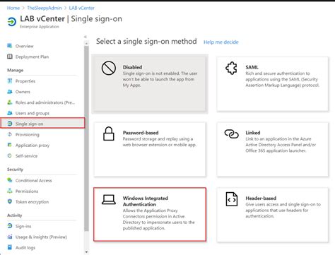 Azure Application Proxy Sso Integrated Windows Authentication