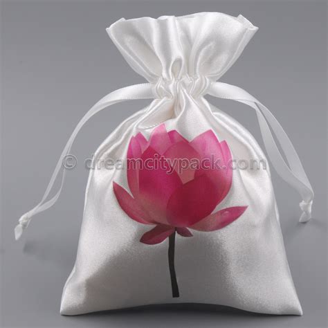 Satin Silk Drawstring Bags For Adult Sex Toys With Multicolored Logo