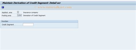 FQK SAP Tcode Derivation Of Credit Segment FQK SAP Tcode Derivation Of Credit Segment