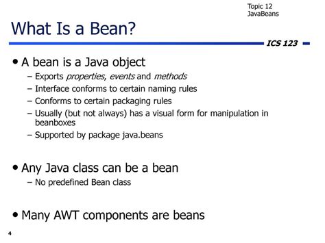 Javabeans Ics 123 Richard N Taylor And Eric M Dashofy Uc Irvine Ppt