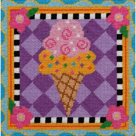 Ice Cream Cone Needlepoint Kit Color Multicolor Michaels