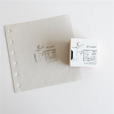 Yohaku Rubber Wood Stamp S 115 Simple Paper