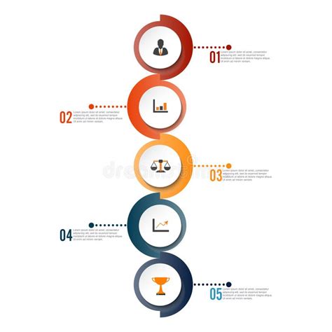 Circle Infographic Template Five Option Process Or Step For Business