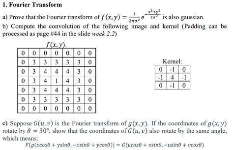 Fourier Transforma Prove That The Fourier Transform Chegg