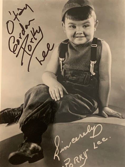 Autographed Eugene Gordon Lee Porky From The Our Gang Little Rascals