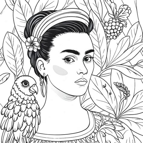 Free Printable Frida Kahlo Coloring Pages