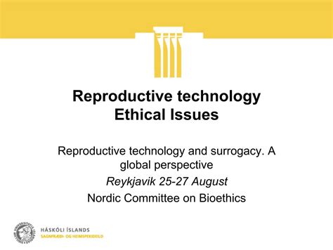 Ethical Issues Of Reproductive Technology
