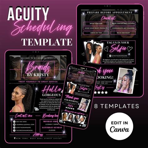 Braid Acuity Scheduling Template Hair Braider Website Templatebraids