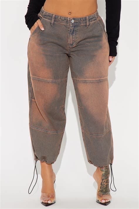 Natural Wonder Patchwork Flare Jeans Brown Combo Fashion Nova