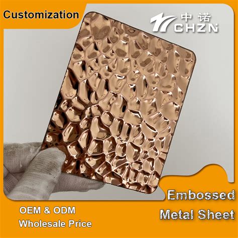 Embossed Sheet Metal Hammered Copper Sheets For Sale Beaten Brass Sheet