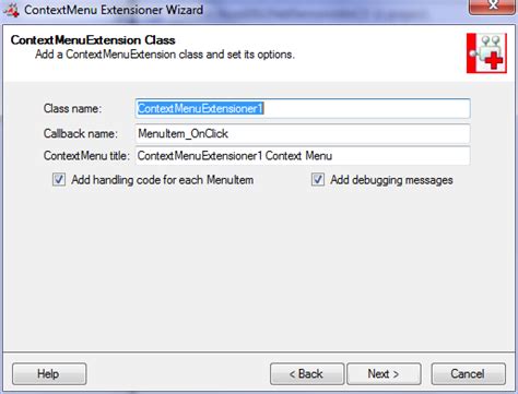 Implement ContextMenuExtension Using AutoCAD NET Addin Wizard AcadNetAddinWizard