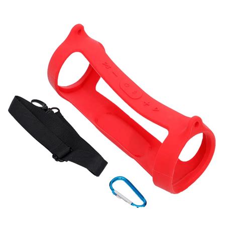 Speaker Case Silicone Cover Skin With Strap Carabiner For Charge 4