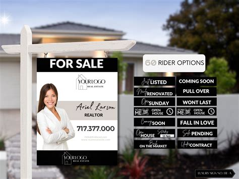 Luxury Real Estate Yard Sign Template For Sale Sign Property Sign