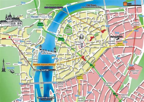 Old Town Square Prague Map Map Of Old Town Prague Czech Republic