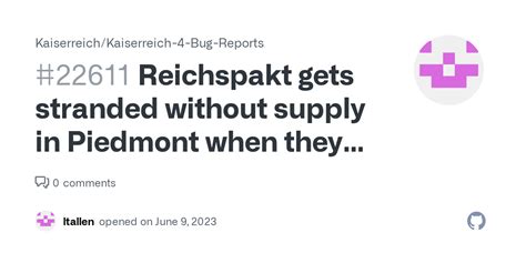 Reichspakt Gets Stranded Without Supply In Piedmont When They Return