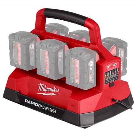 Milwaukee M18™ 6 Bay Packout™ Rapid Charger M18pc6 Milwaukee Tool