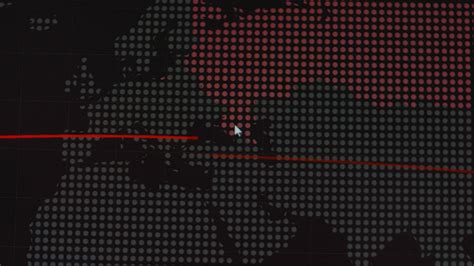world map with different targets for cyber attack hacking and