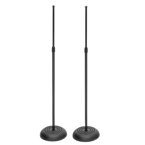 Two Pack Professional Round Base Mic Stand New Spicerword