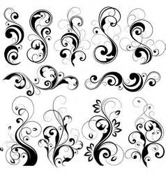 Black And White Flourishes Royalty Free Vector Image