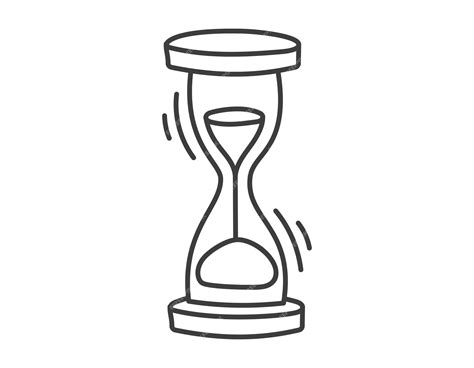 Premium Vector Vector Isolated Doodle Hourglass Symbol