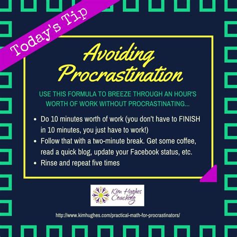Avoiding Procrastination Personal Development Women Coaching Today Tips Practical Advice