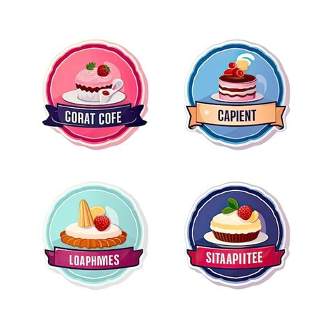 Premium Ai Image Flat Design Of Cake Label Badge