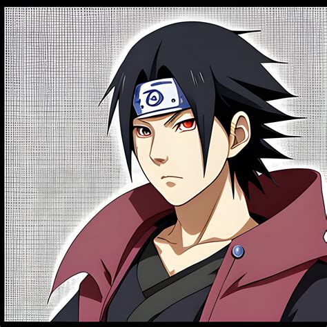 Sasuke Uchiha From Naruto Early 20s Anime Style Highly Detailed