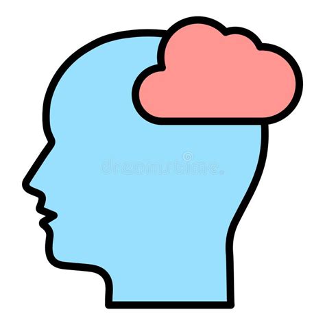 Human Brain Cloud Head Brainstorming Cloud Icon Stock Vector