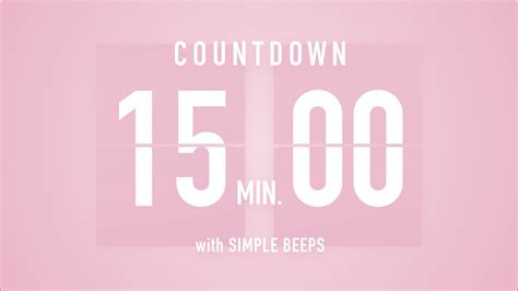 Minute Countdown Timer Flip Clock With Simple Beeps YouTube