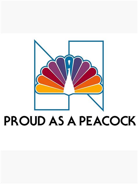 Nbc Vintage Proud As A Peacock Logo Art Print For Sale By