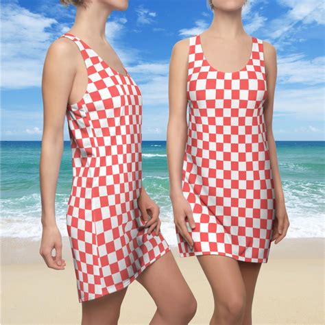 Retro Red Gingham Picnic Dress Cute Vintage Summer Dress Stylish Red
