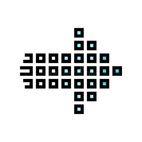 Digital Arrow Color Icon Vector Illustration Stock Vector