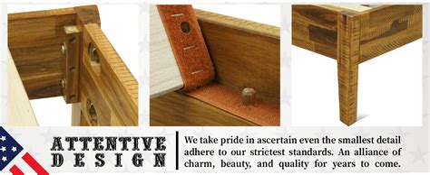 Acacia Sierra Bed Frame With Headboard Solid Wood Platform